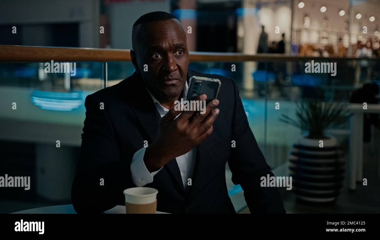 Adult Ethnic African American man entrepreneur middle-aged businessman ...