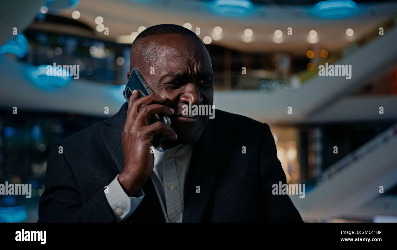 Angry senior ethnic man executive businessman thinking answer ...