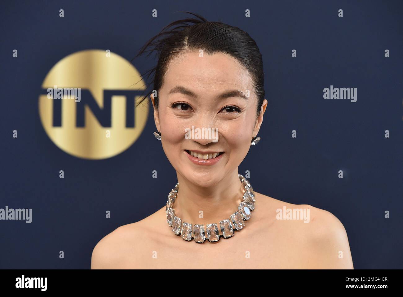 Kim Joo-ryeong arrives at the 28th annual Screen Actors Guild Awards at ...