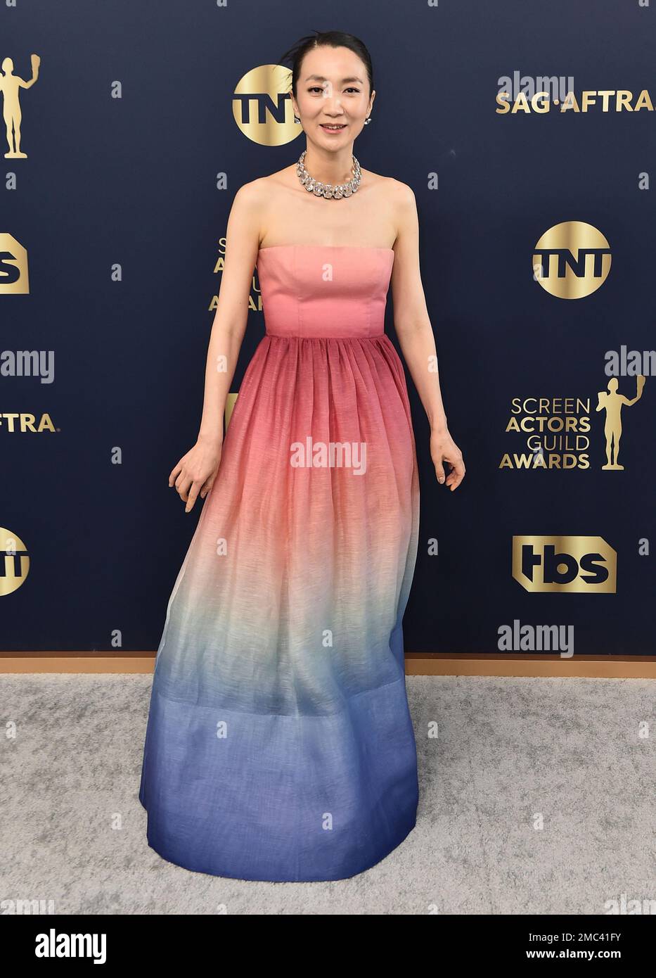 Kim Joo-ryeong arrives at the 28th annual Screen Actors Guild Awards at ...