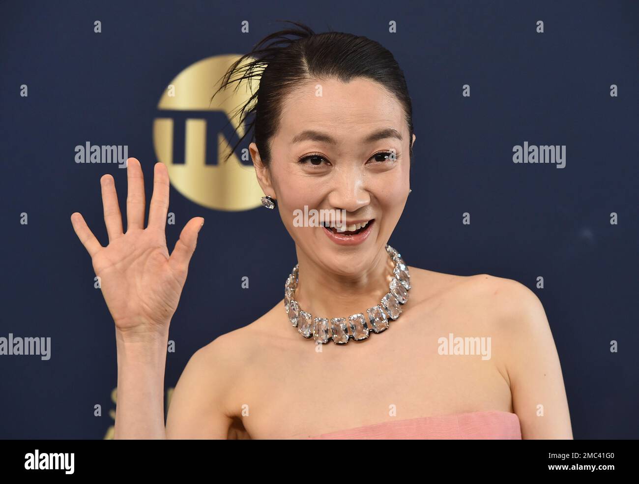 Kim Joo-ryeong arrives at the 28th annual Screen Actors Guild Awards at ...