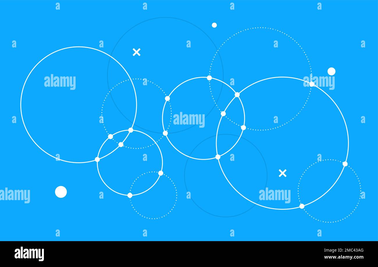 Circle connect background line graphic vector design. Circle connection network design ...