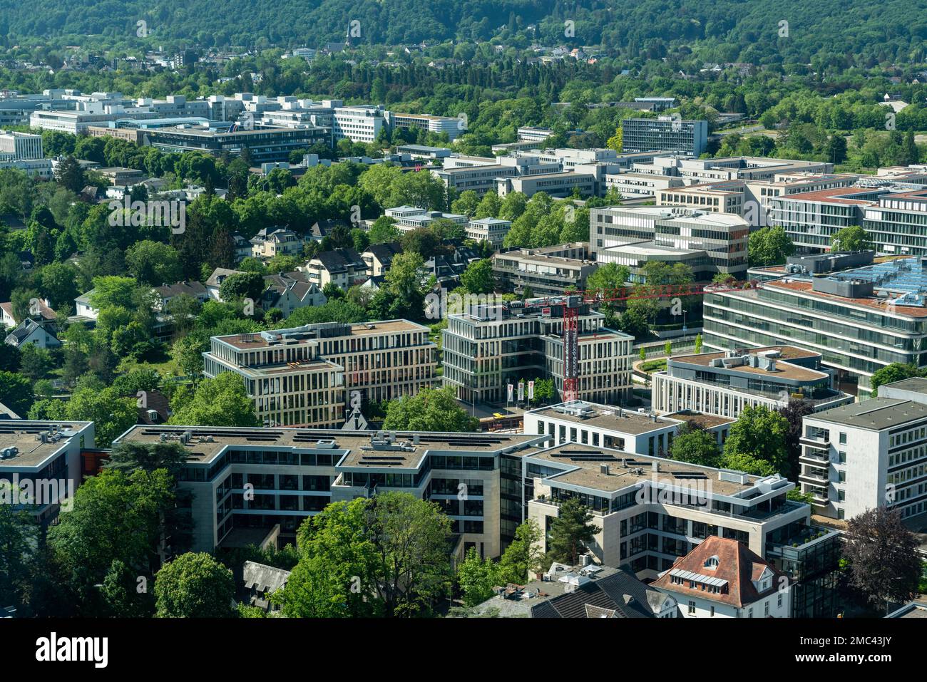Vogelperspektive Bonn am Rhein / Bonn-Beuel / Bonn-Süd Stock Photo - Alamy