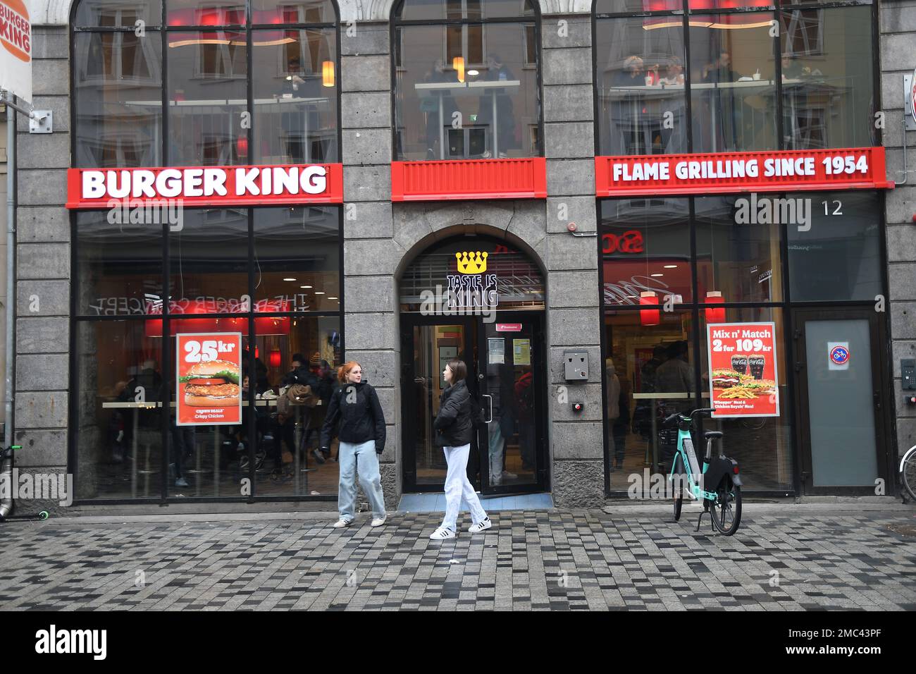 Copenhagen/Denmark/21 January 2023/ Burger king fast food chain ...