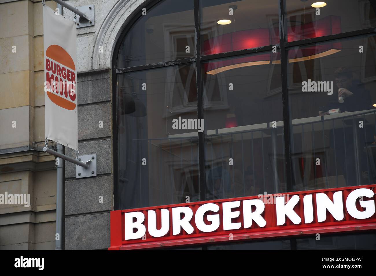 Copenhagen/Denmark/21 January 2023/ Burger king fast food chain ...