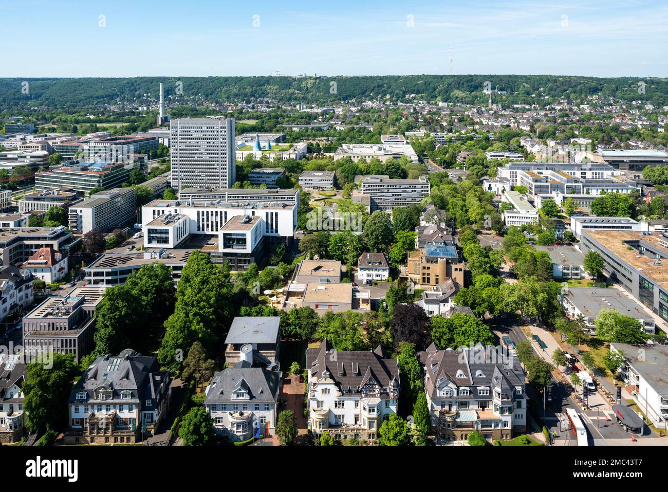 Vogelperspektive Bonn am Rhein / Bonn-Beuel / Bonn-Süd Stock Photo - Alamy