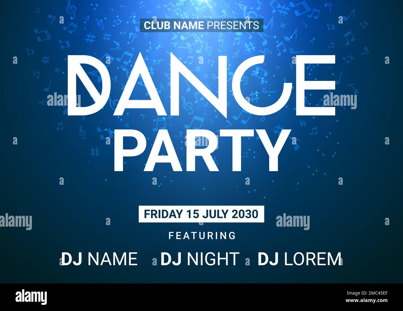 Dance music night poster background. Night club music concert DJ flyer ...