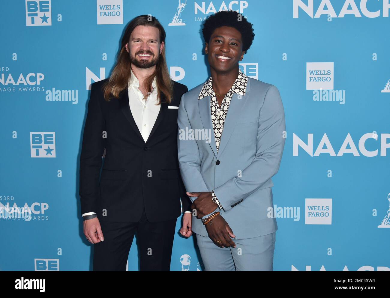 Brian Flaccus, left, and Joseph David-Jones arrive at the 53rd NAACP ...