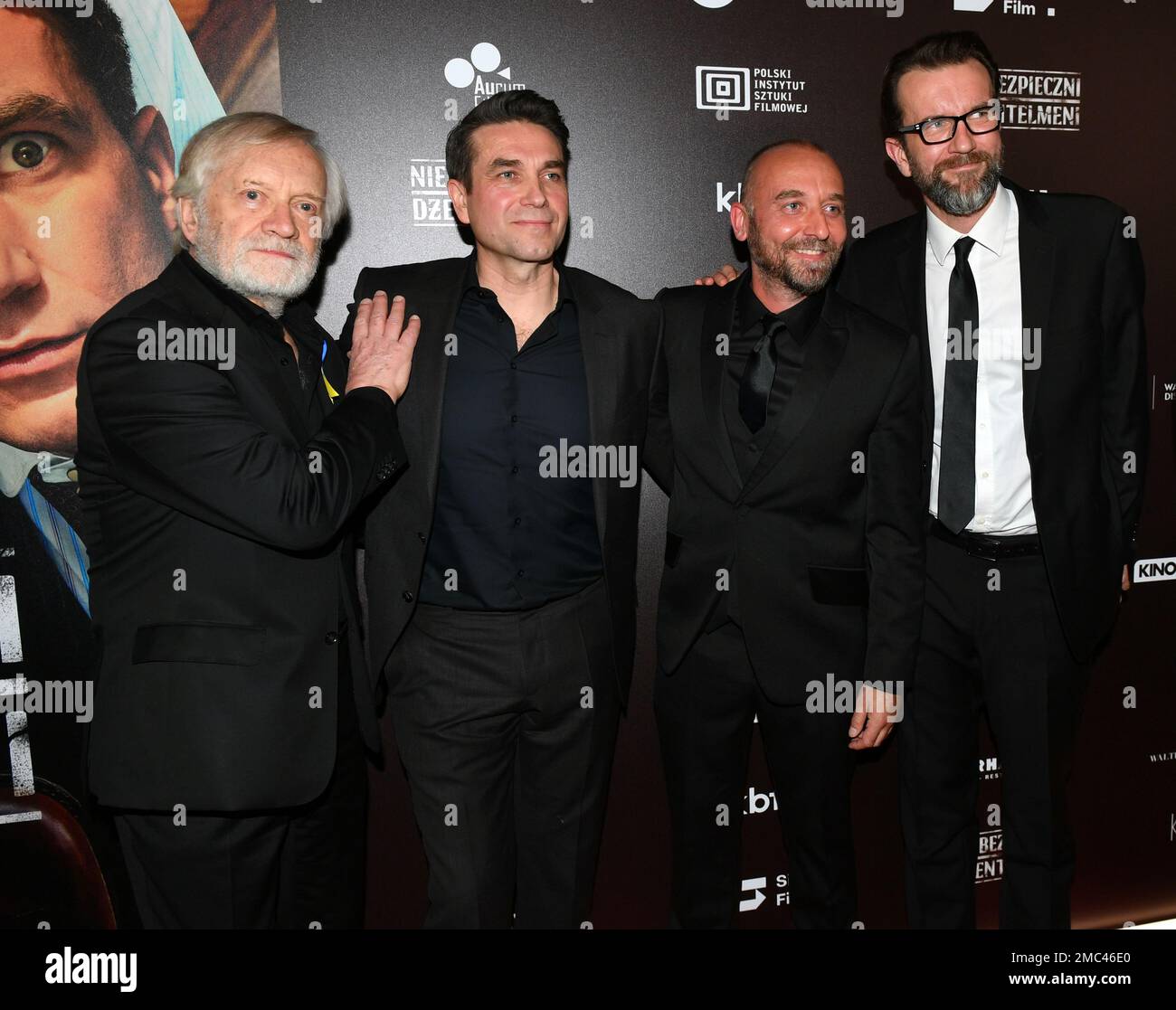 Warsaw, Poland. 19th Jan, 2022. Actors Andrzej Seweryn (L) Marcin ...