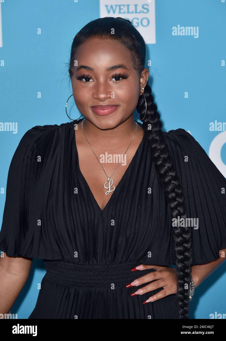 Layla Crawford arrives at the 53rd NAACP Image Awards live show screening on Saturday, Feb. 26 ...