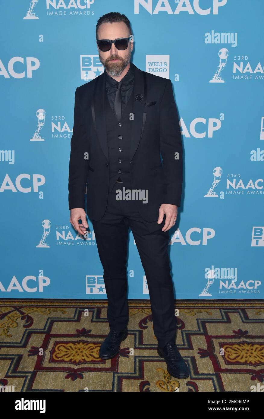 Dustin Harnish arrives at the 53rd NAACP Image Awards live show ...