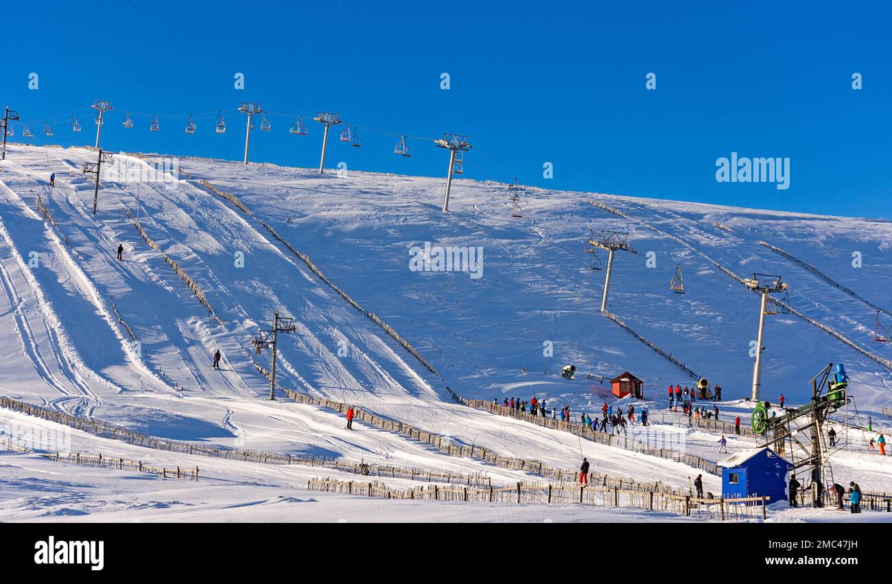 Lecht Ski Centre Cairngorms National Park Scotland deep snow many ...