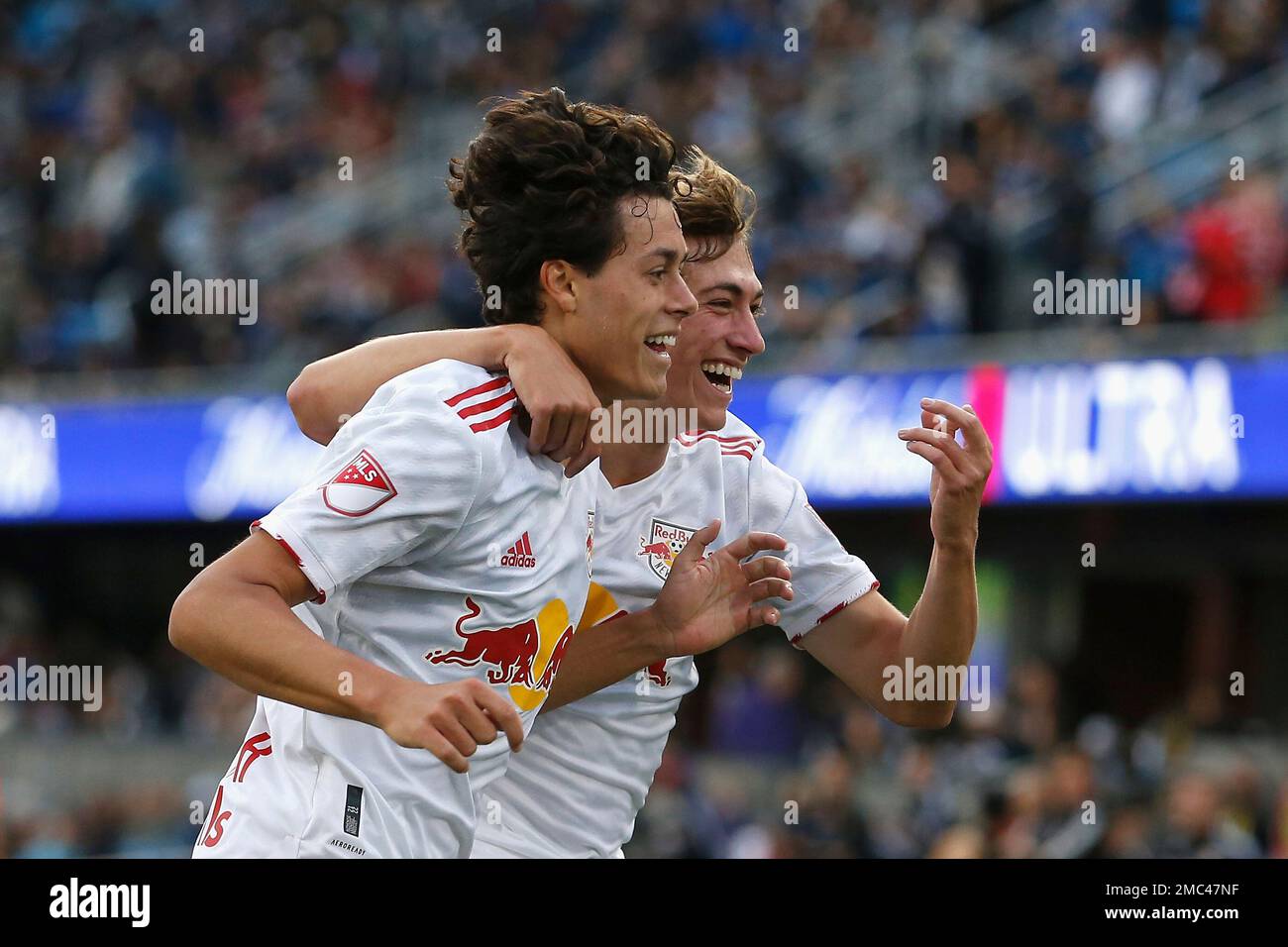 New York Red Bulls midfielder Caden Clark (37) and Daniel Edelman (75 ...