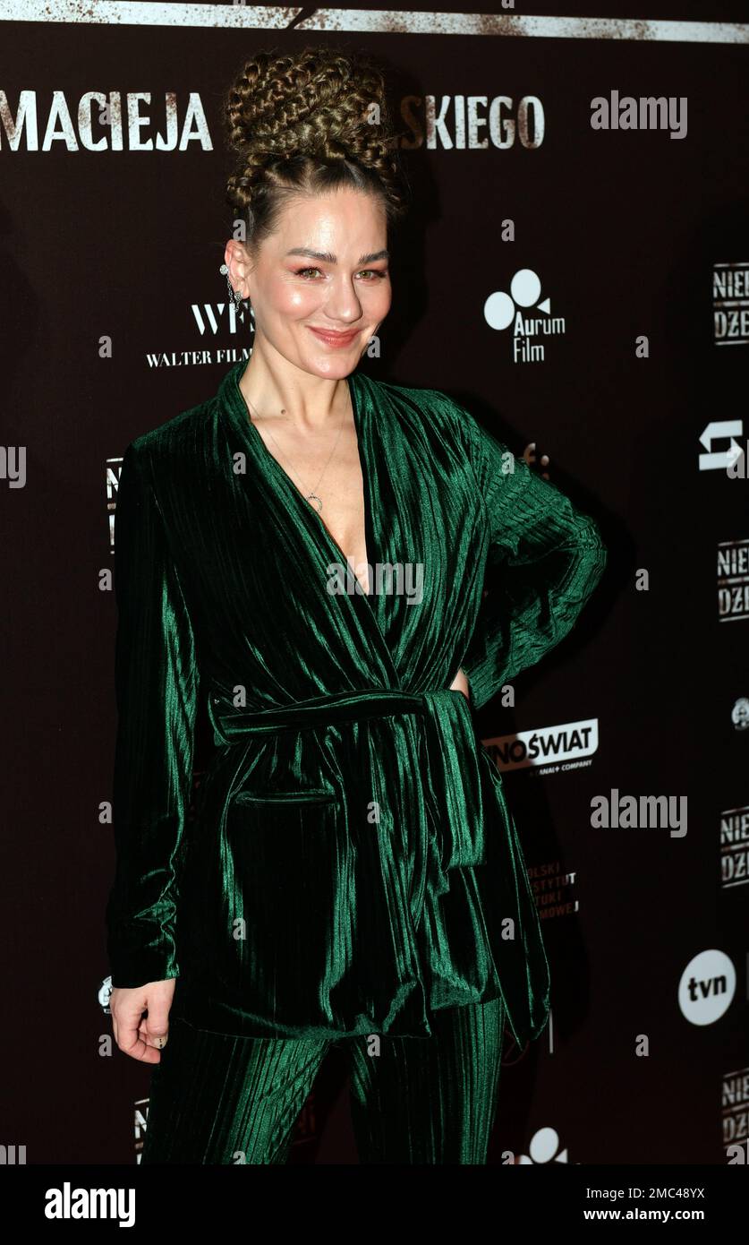 Singer Marika (Marta Kosakowska) attends the ceremonial premiere of the ...