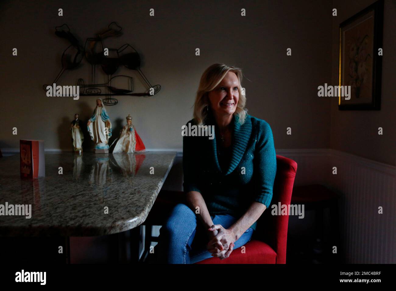 Christine Zuba poses for a portrait in her kitchen in Blackwood, New ...