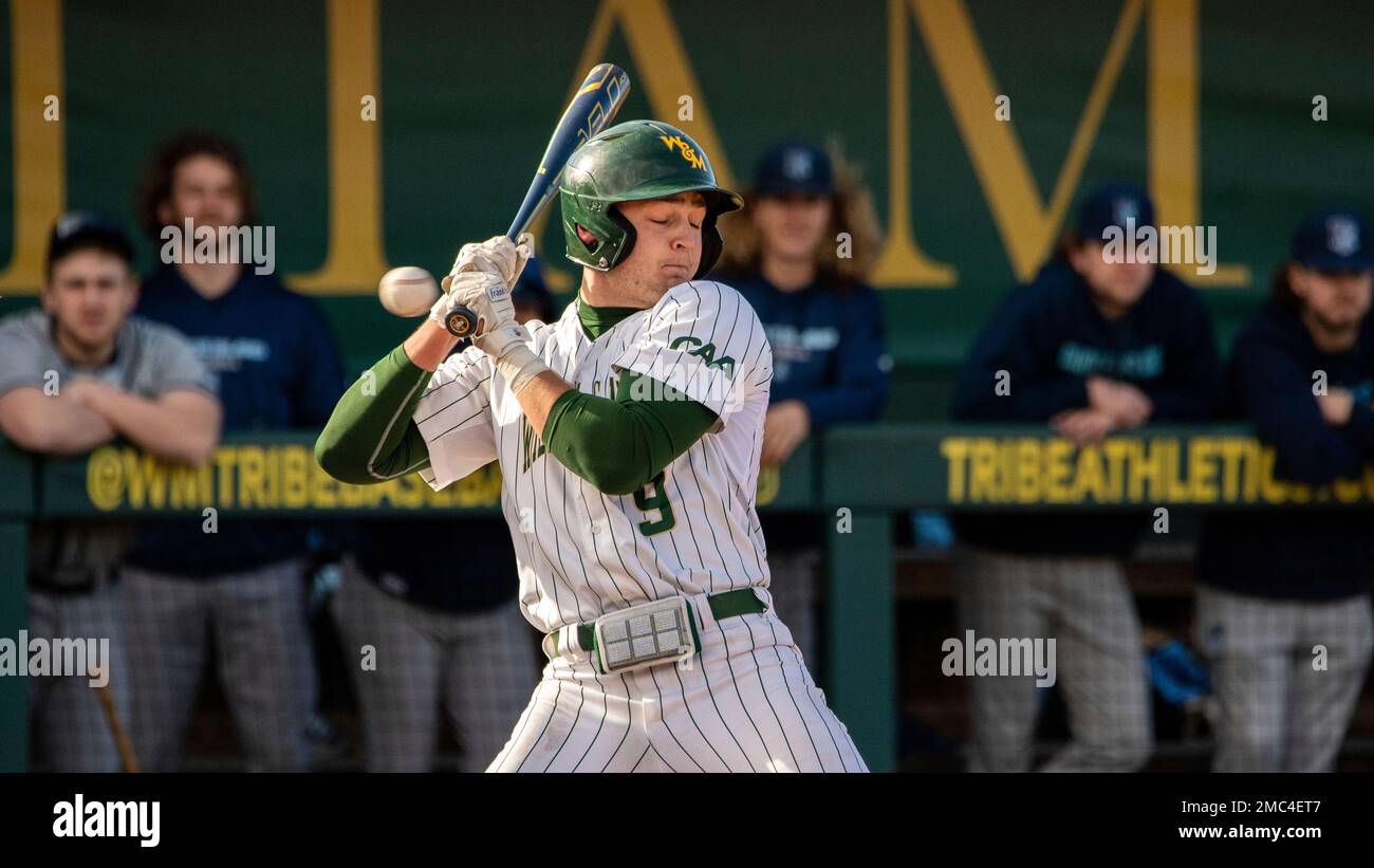 William & Mary infielder Ben Williamson (9) goes up to bat during an ...