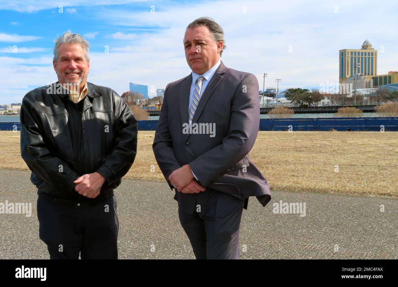 This Feb. 18, 2022 photo shows Michael Binder, left, and Dan Gallagher ...