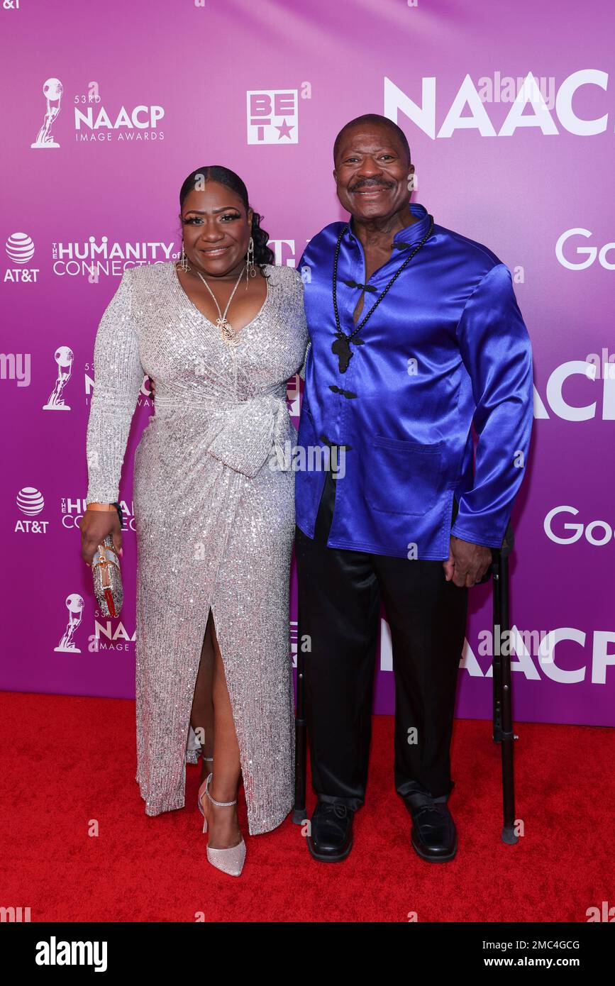 Jamecia Bennett and Gary Hines arrives at the 53rd NAACP Image Awards ...