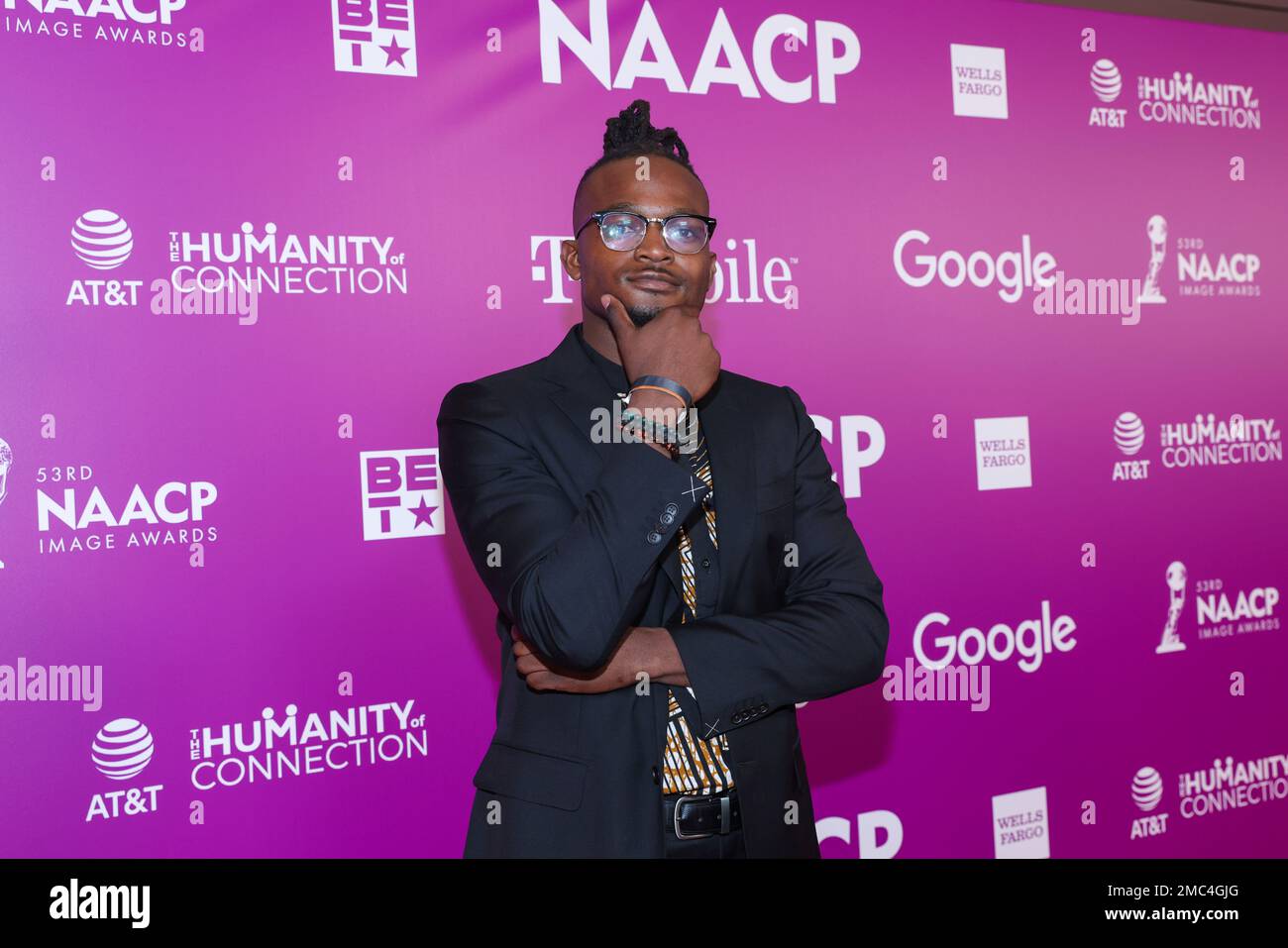 Wisdom Cole arrives at the 53rd NAACP Image Awards Nominees Reception ...