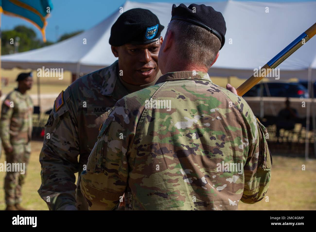 U.S. Army Col. Carl E. Mason, outgoing commander of the 407th Army ...