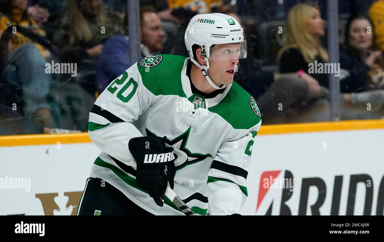 Dallas Stars defenseman Ryan Suter plays against the Nashville ...