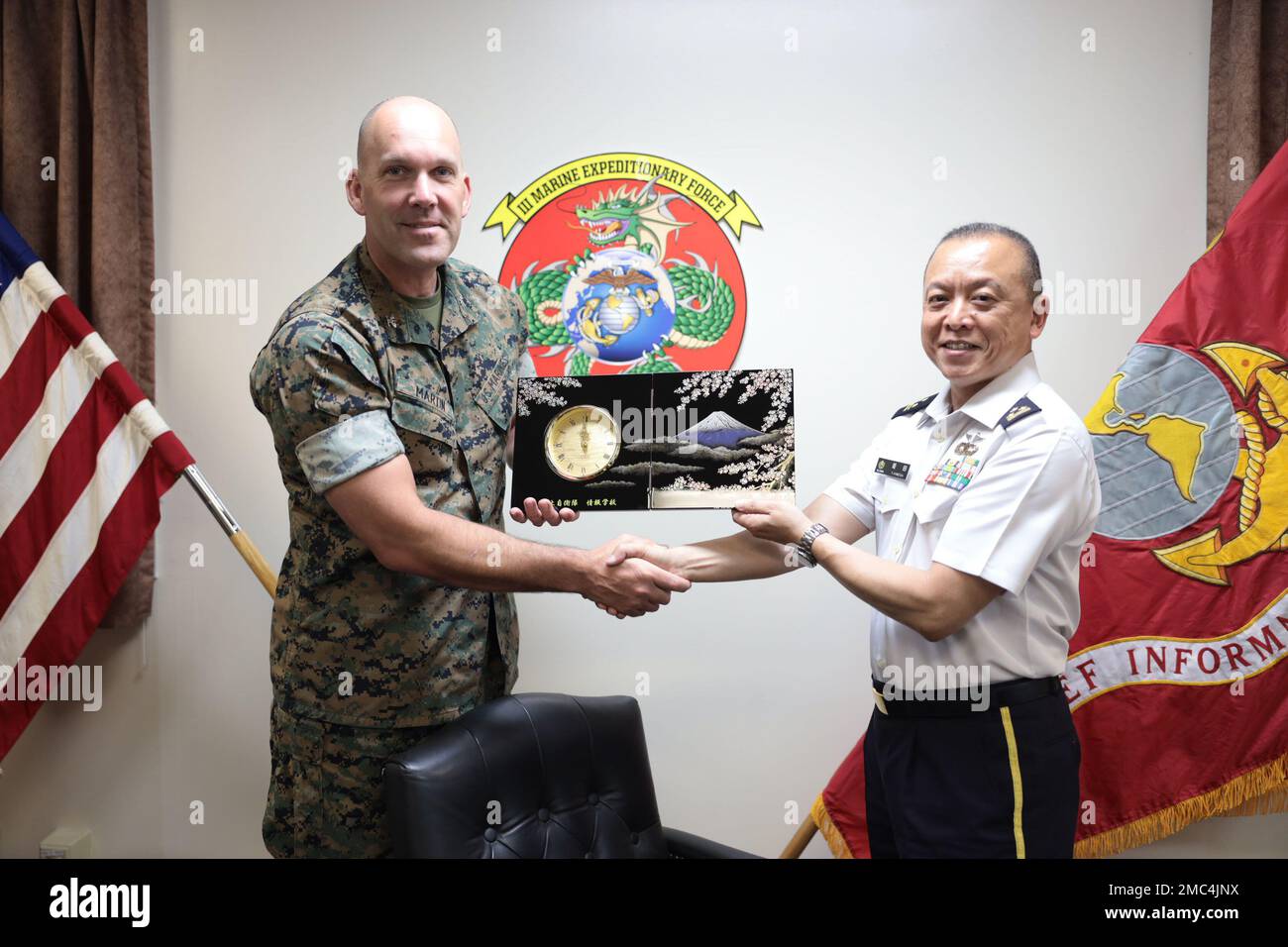 U.S. Marine Corps Col. Richard Martin, Commanding Officer of III Marine ...