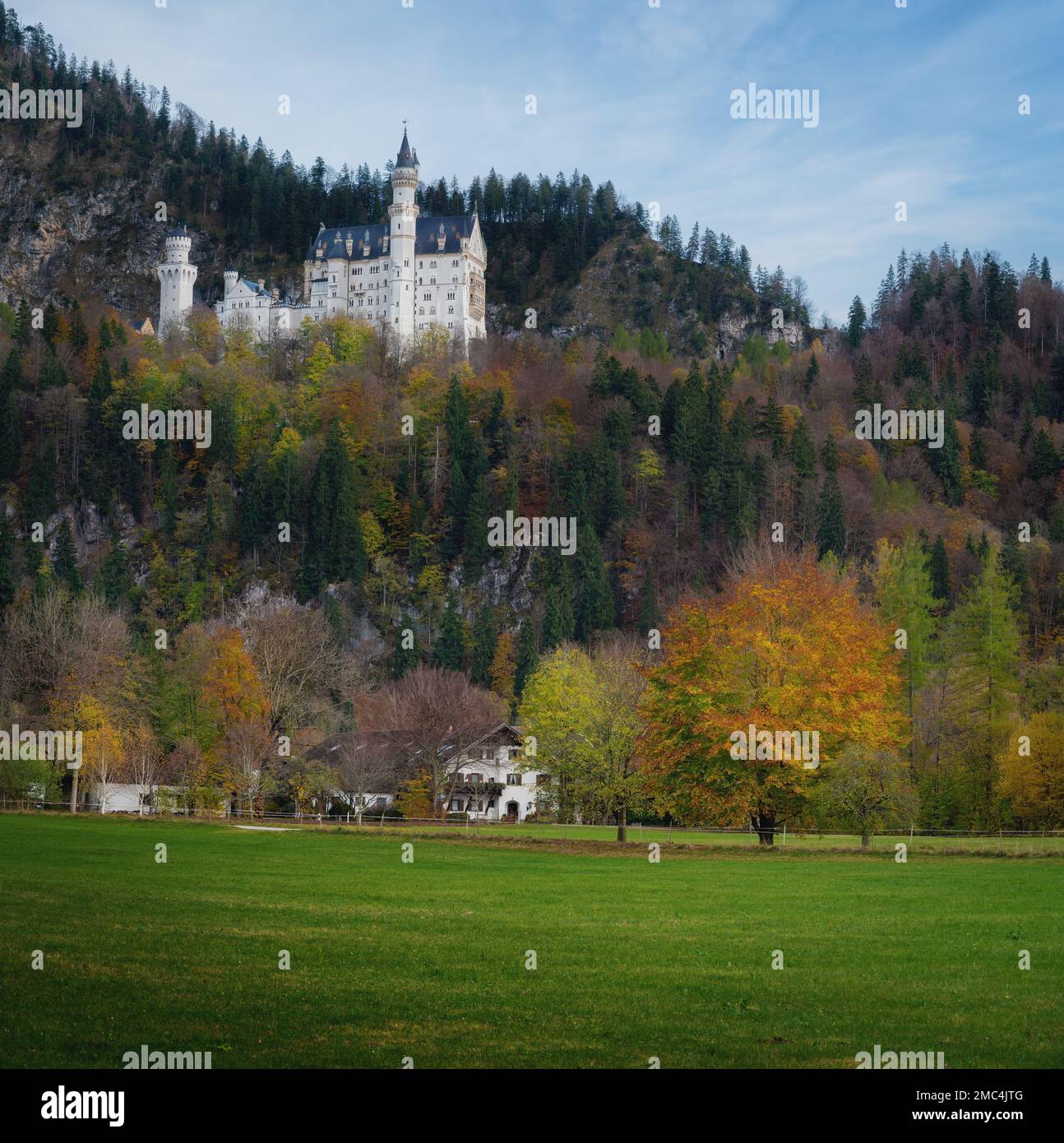 Neuschwanstein Castle near Fussen - Schwangau, Bavaria, Germany Stock ...