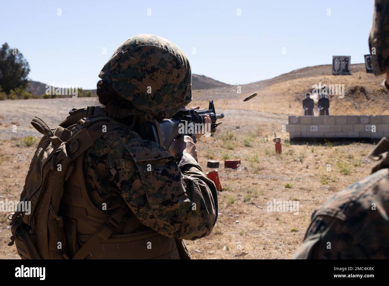U.S. Marine Corps Lt. Col. Christine M. Houser, commanding officer of ...
