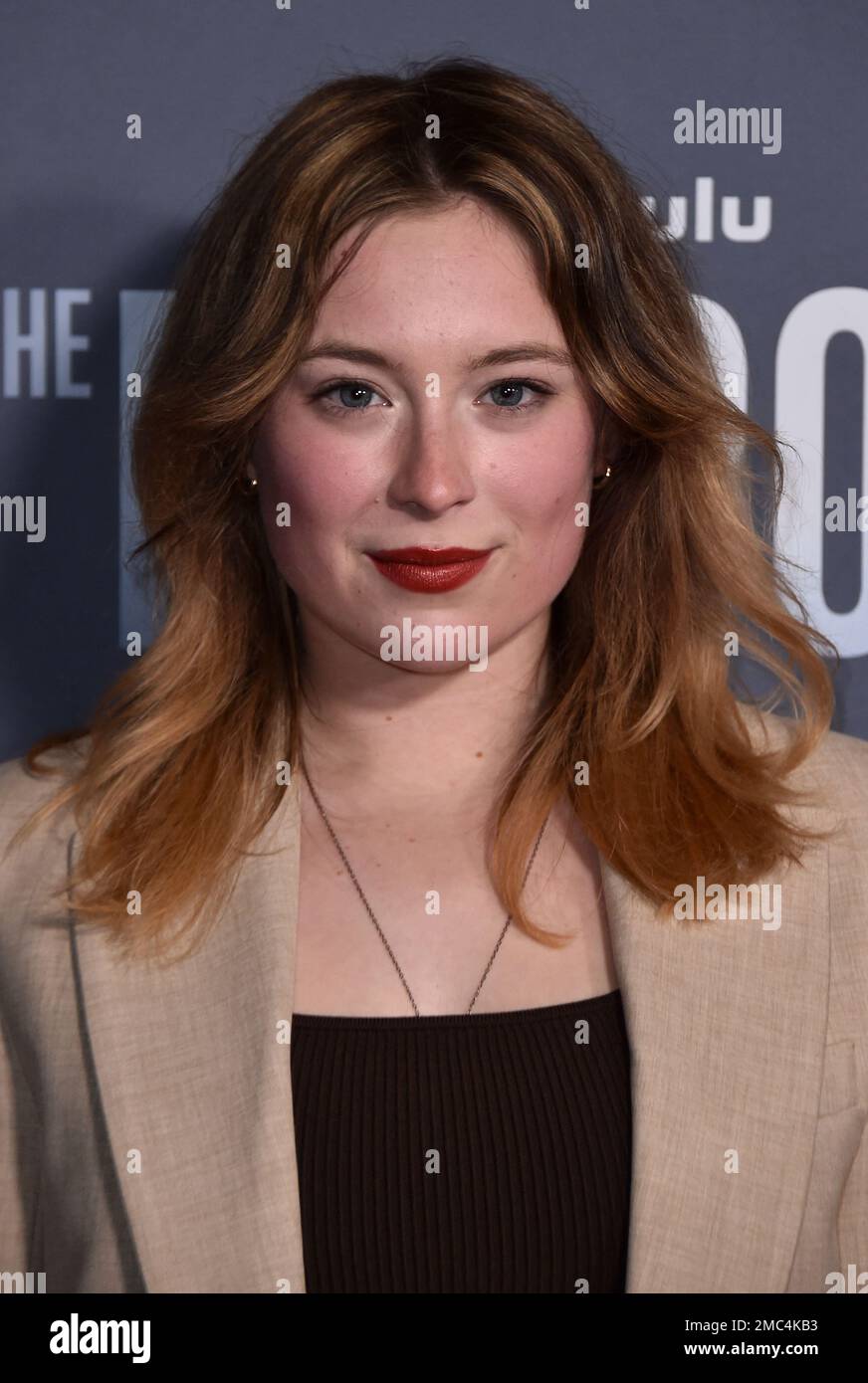 Mina Sundwall arrives at the premiere of "The Dropout" at DGA Theater ...
