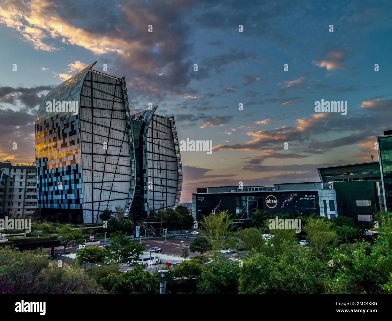 Johannesburg, South Africa - Jan 1 2020 : HDR photo of Sandton offices ...