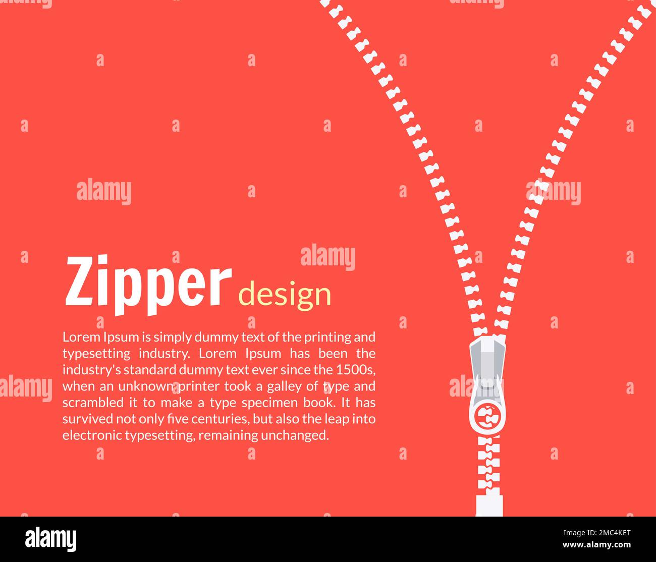 Open zipper teeth metal fastener isolated illustration. Unzip sewing black lock plastic zip ...