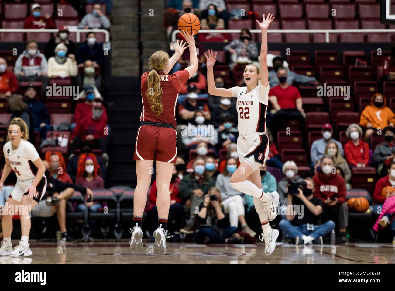 Washington State guard Tara Wallack takes a 3-point shot over Stanford ...
