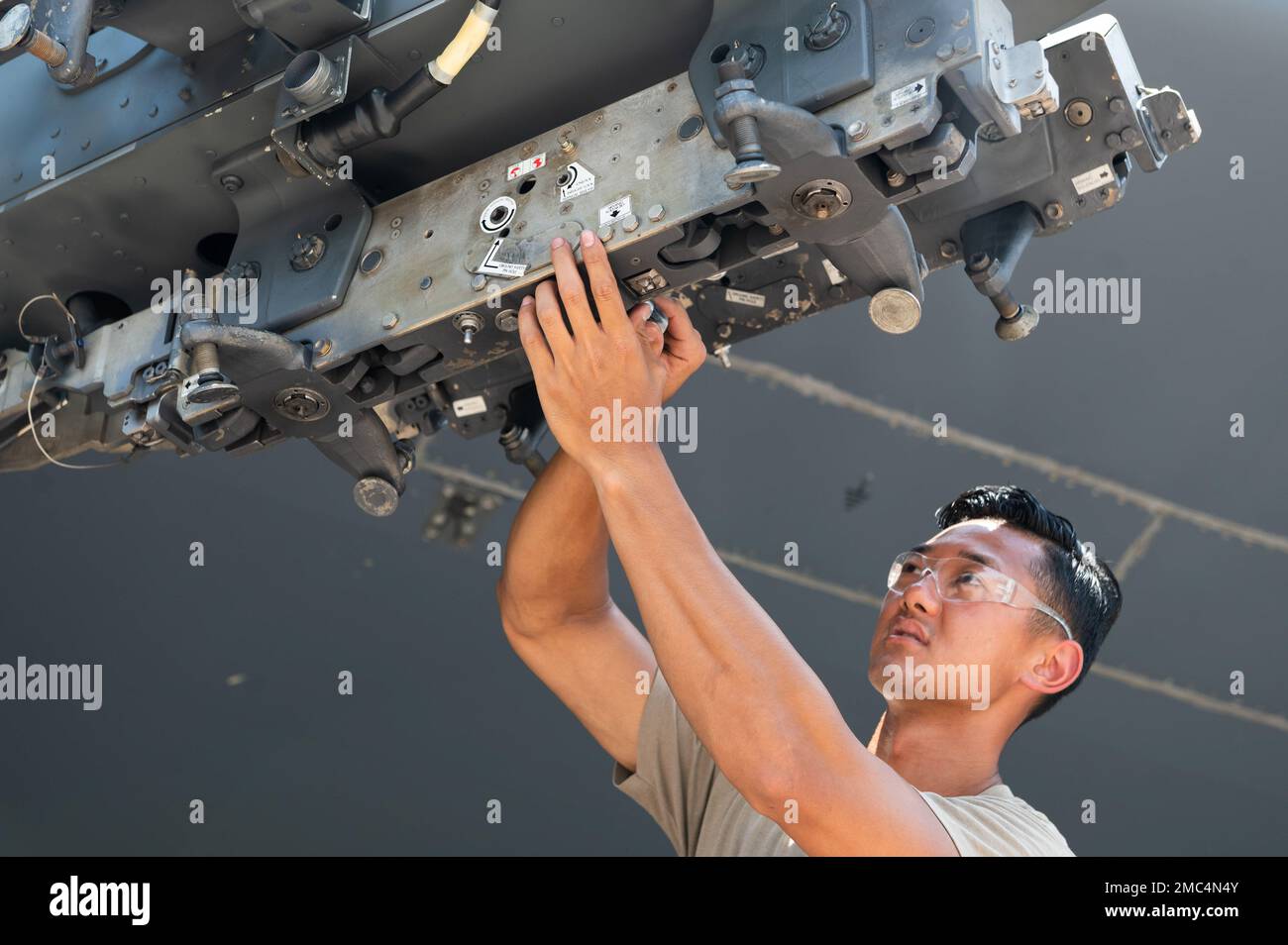 Senior Airman Kaaiakea Kaopuiki, a 20th Aircraft Maintenance Unit ...