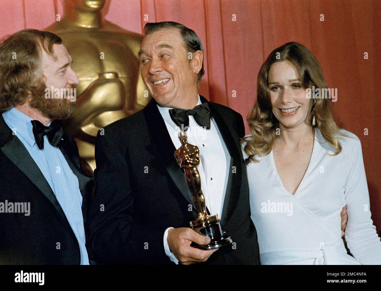 FILE - Ben Johnson, center, best supporting actor, with Richard Harris ...