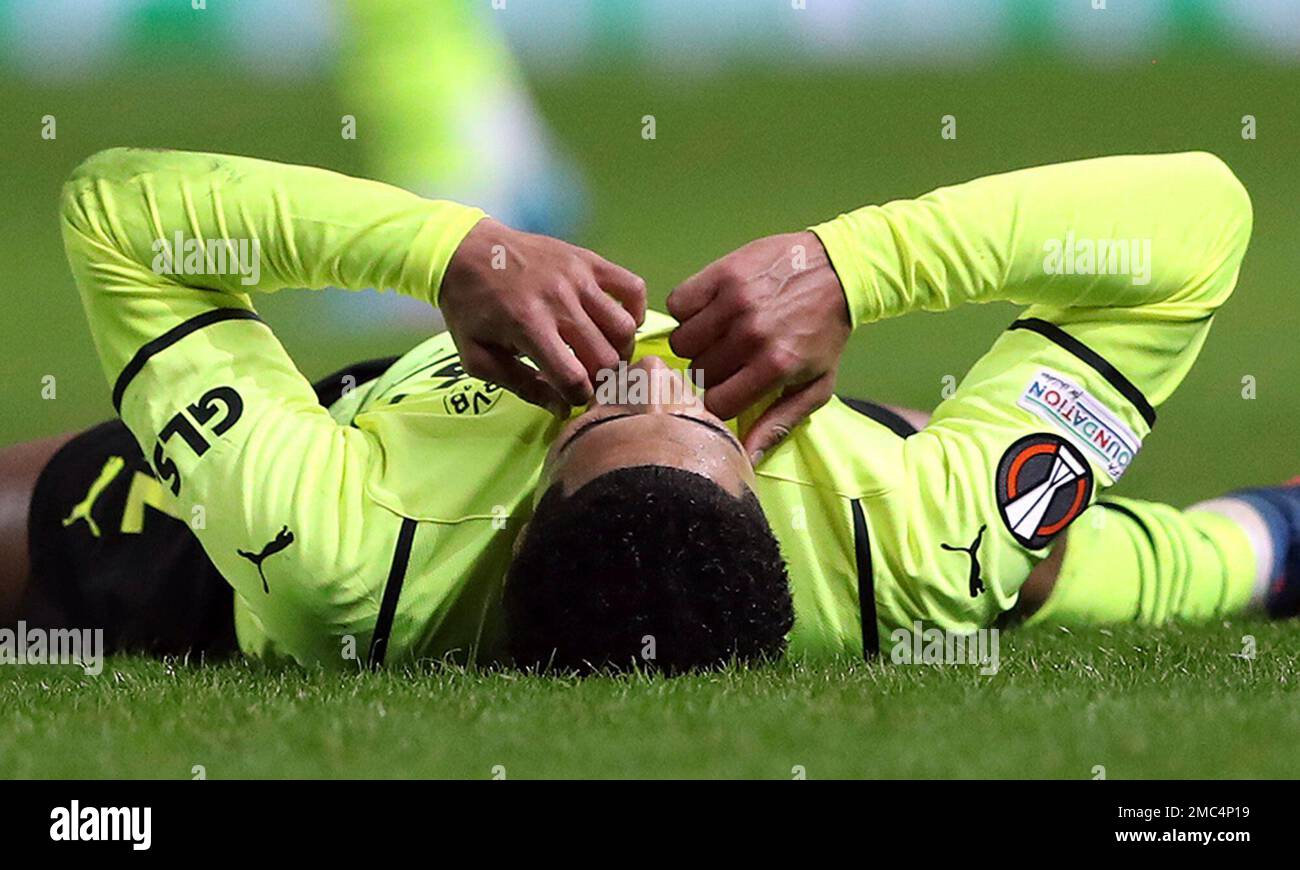 Dortmund's Jude Bellingham reacts after the end of the Europa league ...