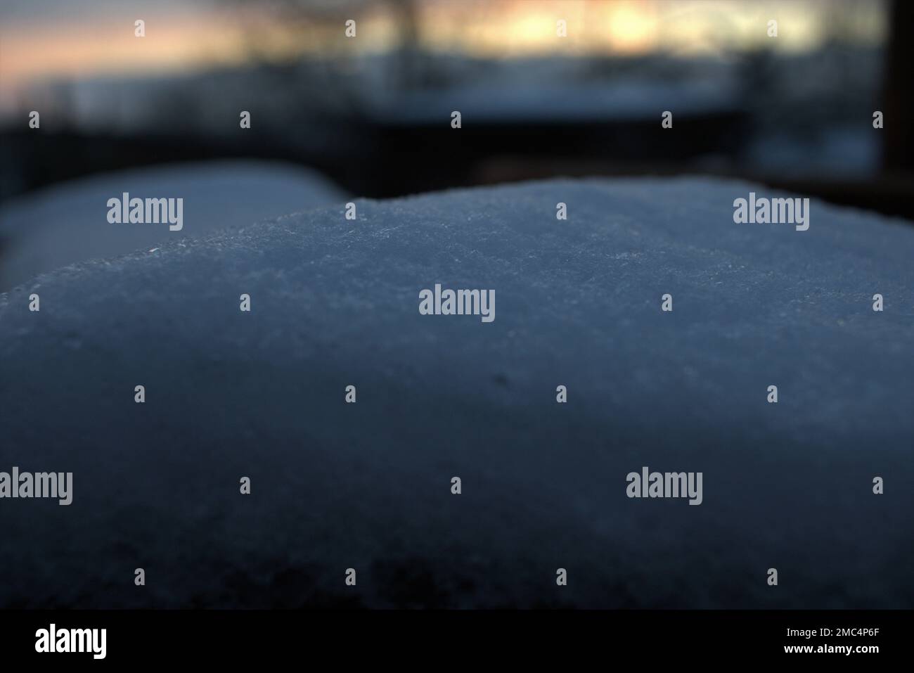 Snow on Field Stock Photo - Alamy