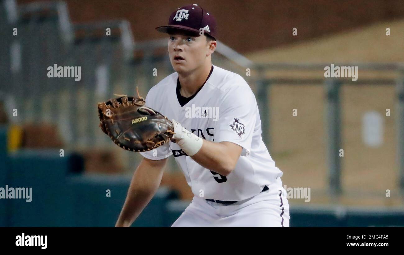Texas A&M's Jack Moss during an NCAA baseball game against Lamar on ...