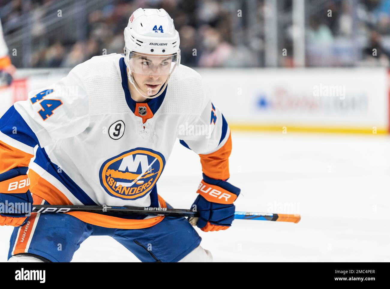 New York Islanders forward Jean-Gabriel Pageau is pictured during an ...