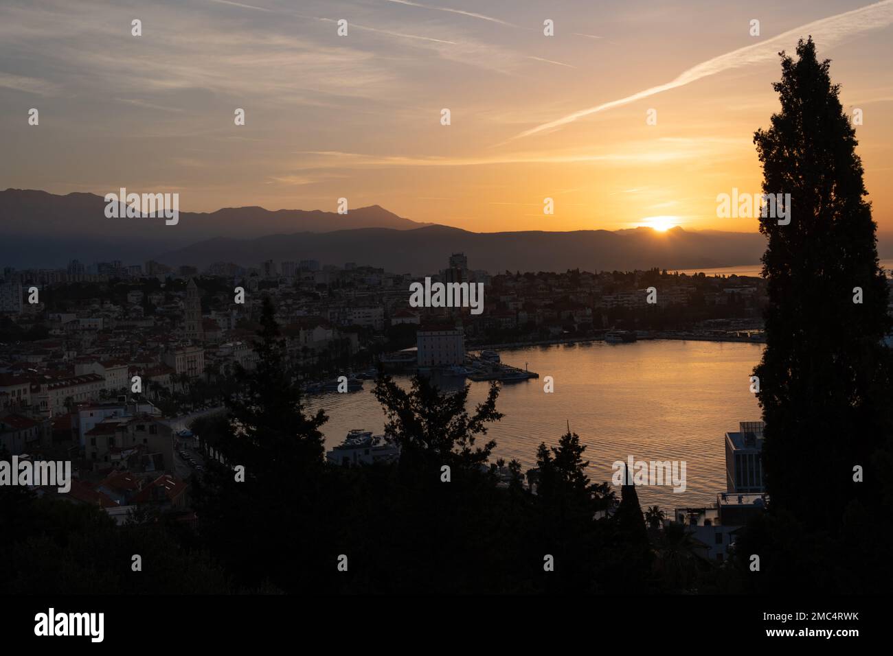 Split Seafront and Harbour Stock Photo - Alamy