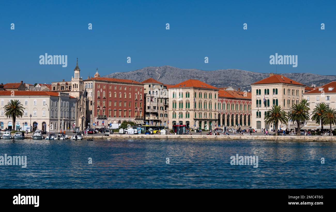 Split Seafront and Harbour Stock Photo - Alamy