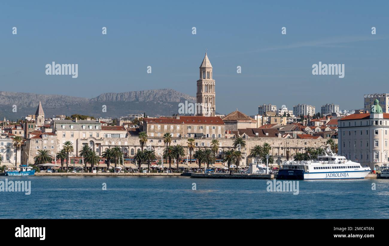 Split Seafront and Harbour Stock Photo - Alamy