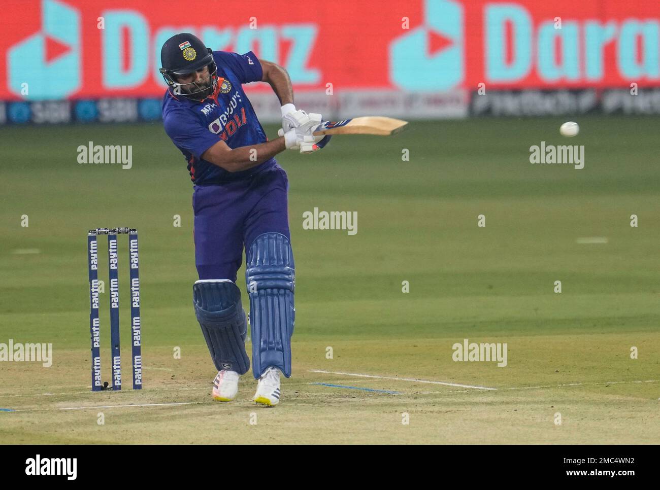 India's captain Rohit Sharma bats during the first Twenty20 ...