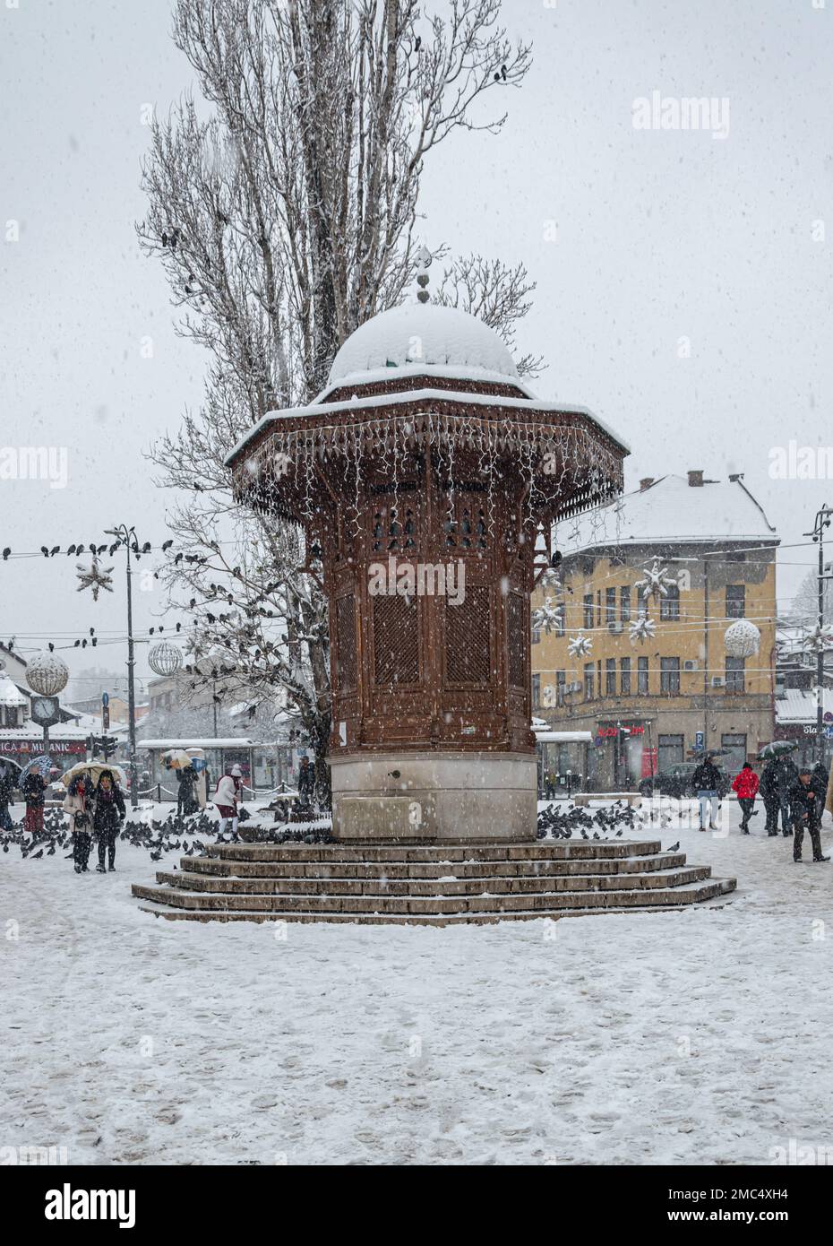 Sebilj under first snow of the year Stock Photo - Alamy