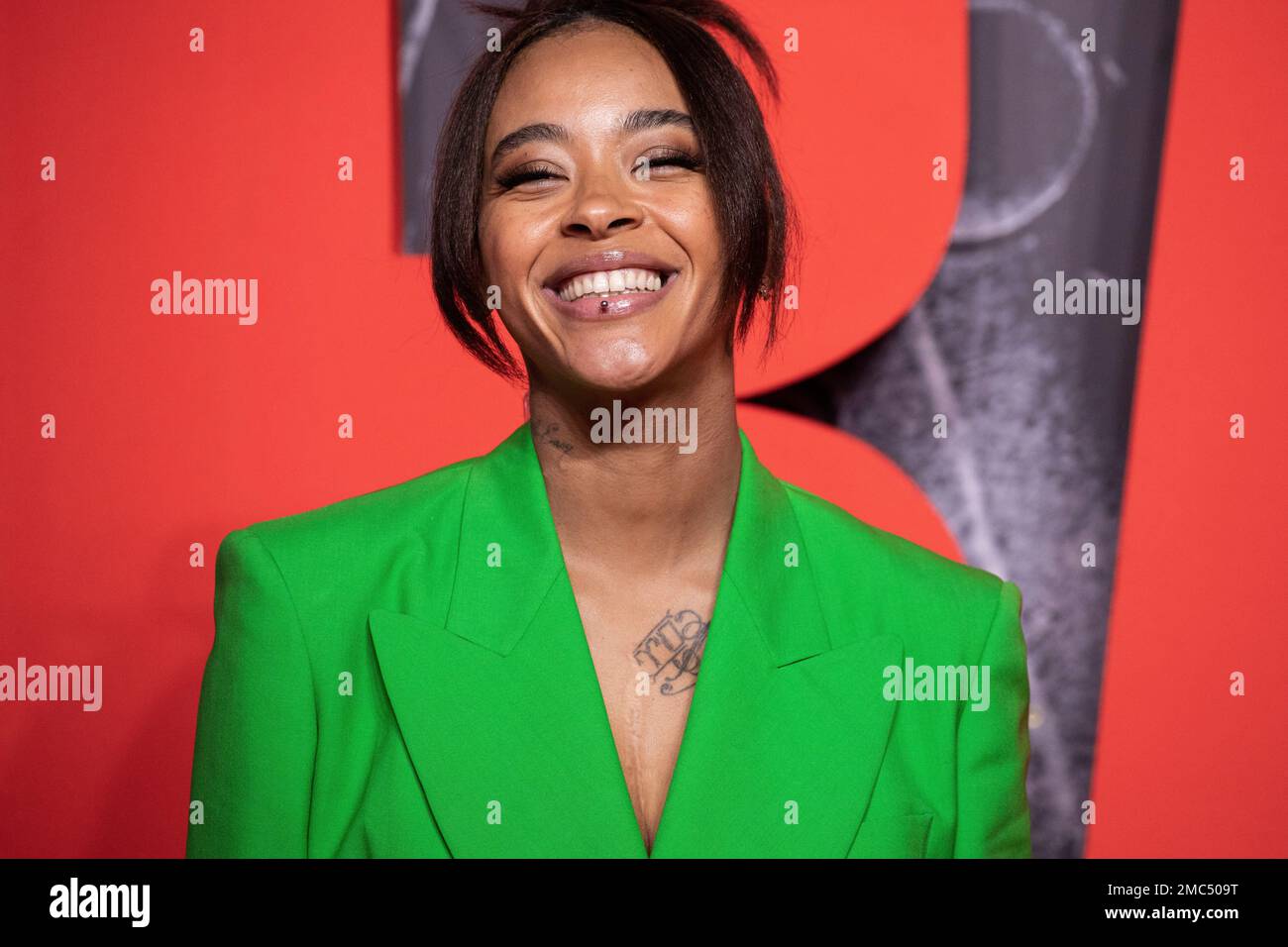 Yinka Bokinni poses for photographers upon arrival for the screening of ...