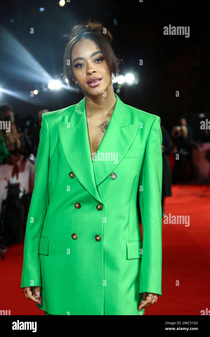 Yinka Bokinni poses for photographers upon arrival for the screening of ...