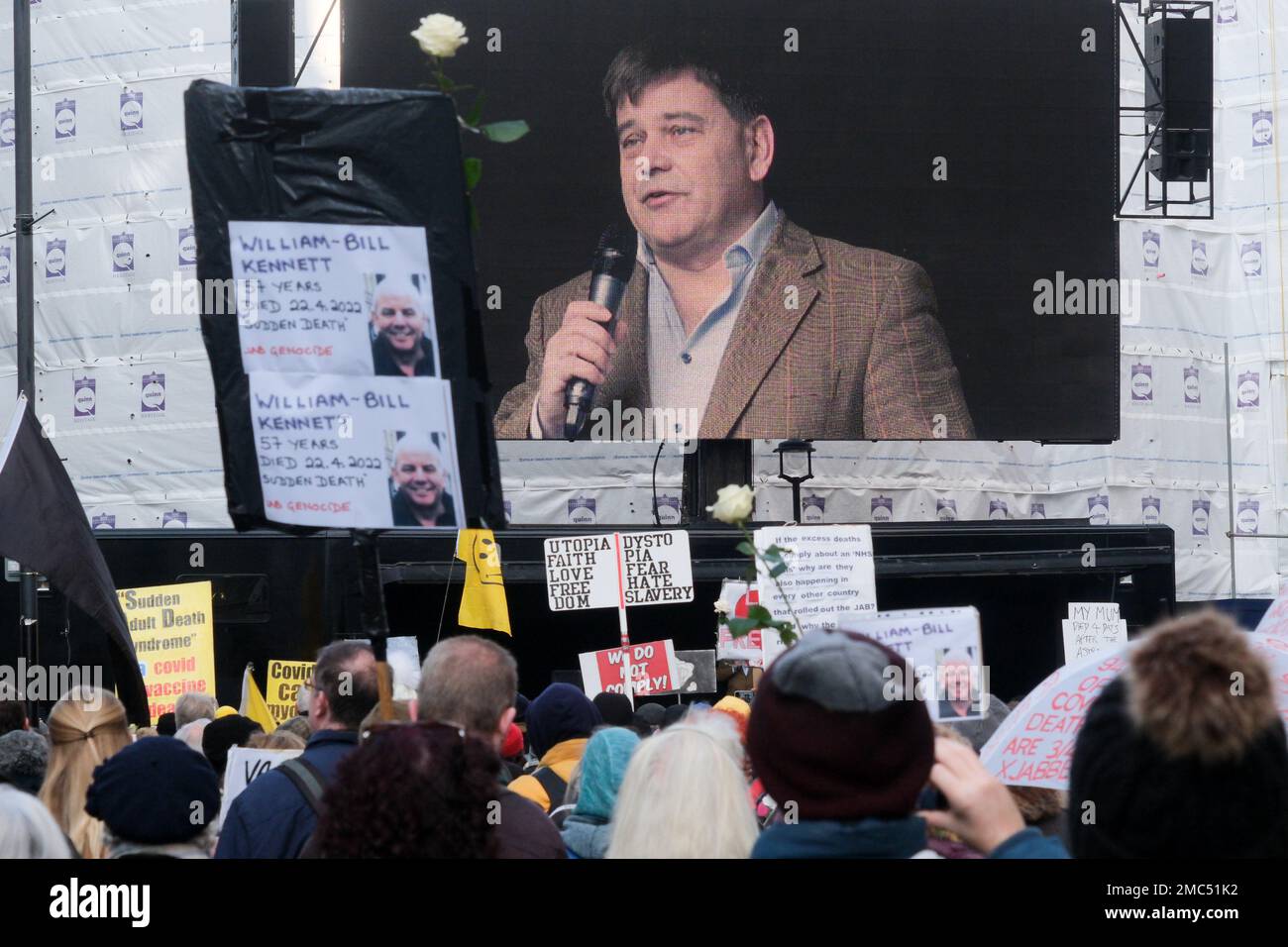 Portland Place, London, UK. 21st Jan 2023. Rally and protest by anti ...