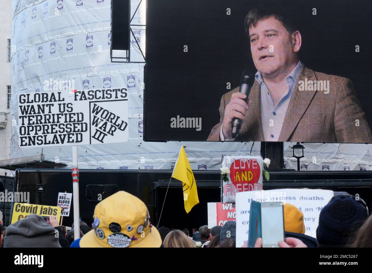 Portland Place, London, UK. 21st Jan 2023. Rally and protest by anti ...