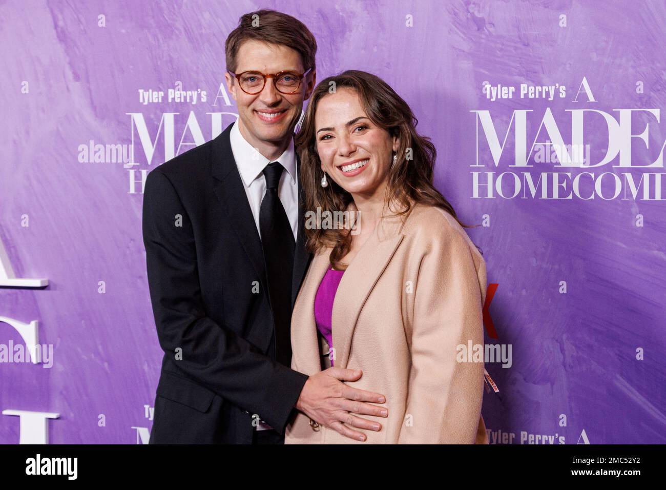 Philip White, left and Maia Jasper White arrive at the LA Premiere of ...