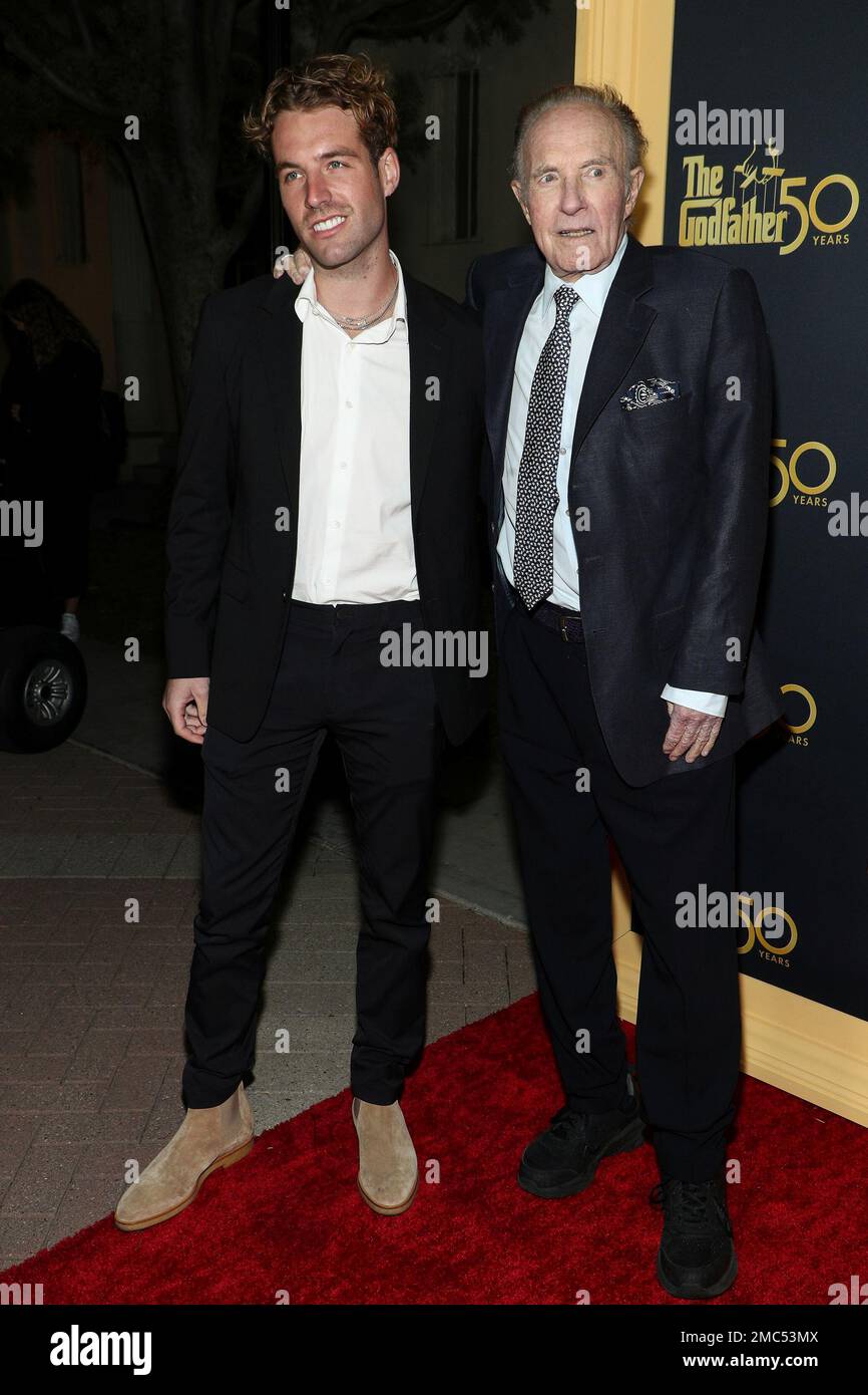 James Caan Jr., left, and James Caan arrive at an event celebrating the ...