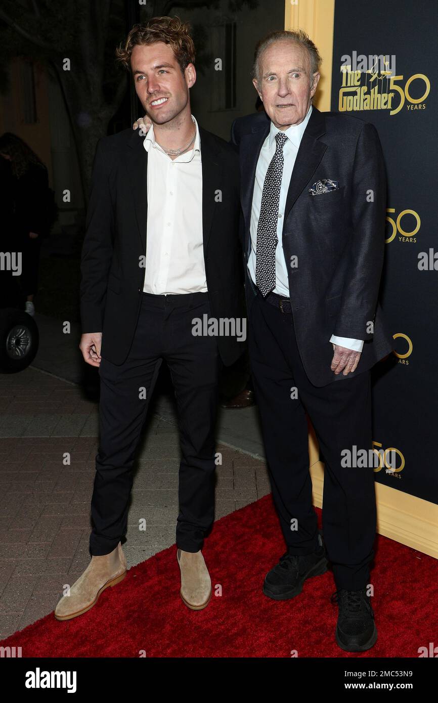 James Caan Jr., left, and James Caan arrive at an event celebrating the ...